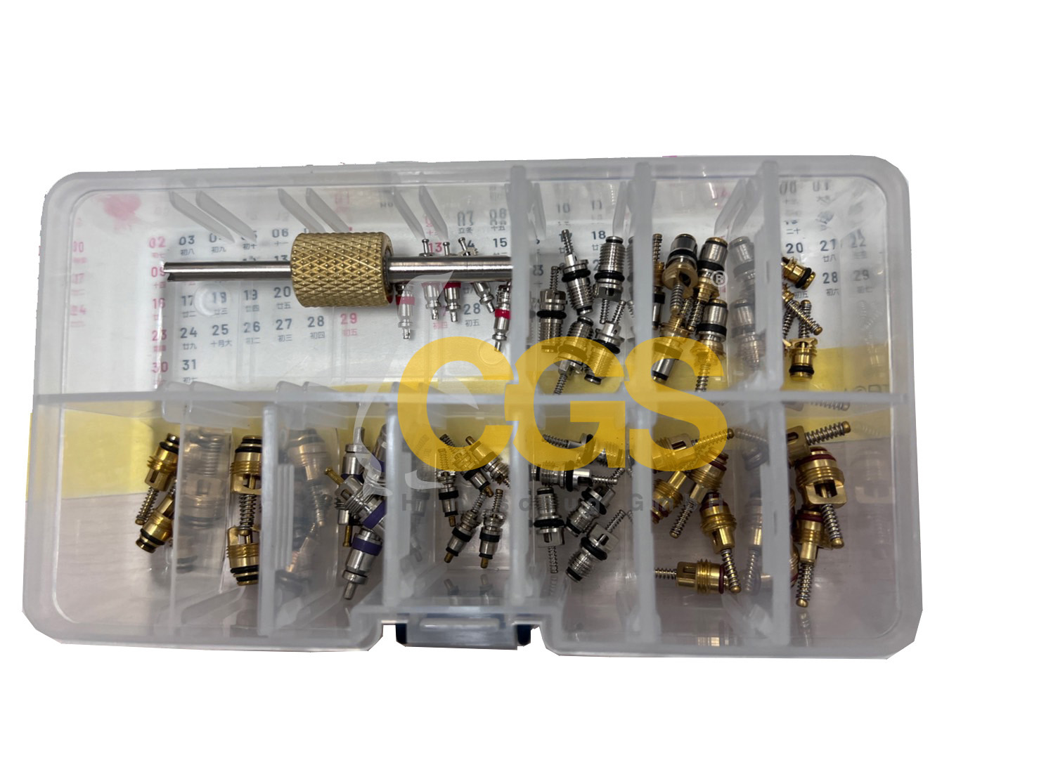 Universales Ventilkernset mit mit 11 verschiedene Ventile (je 5Stck ...